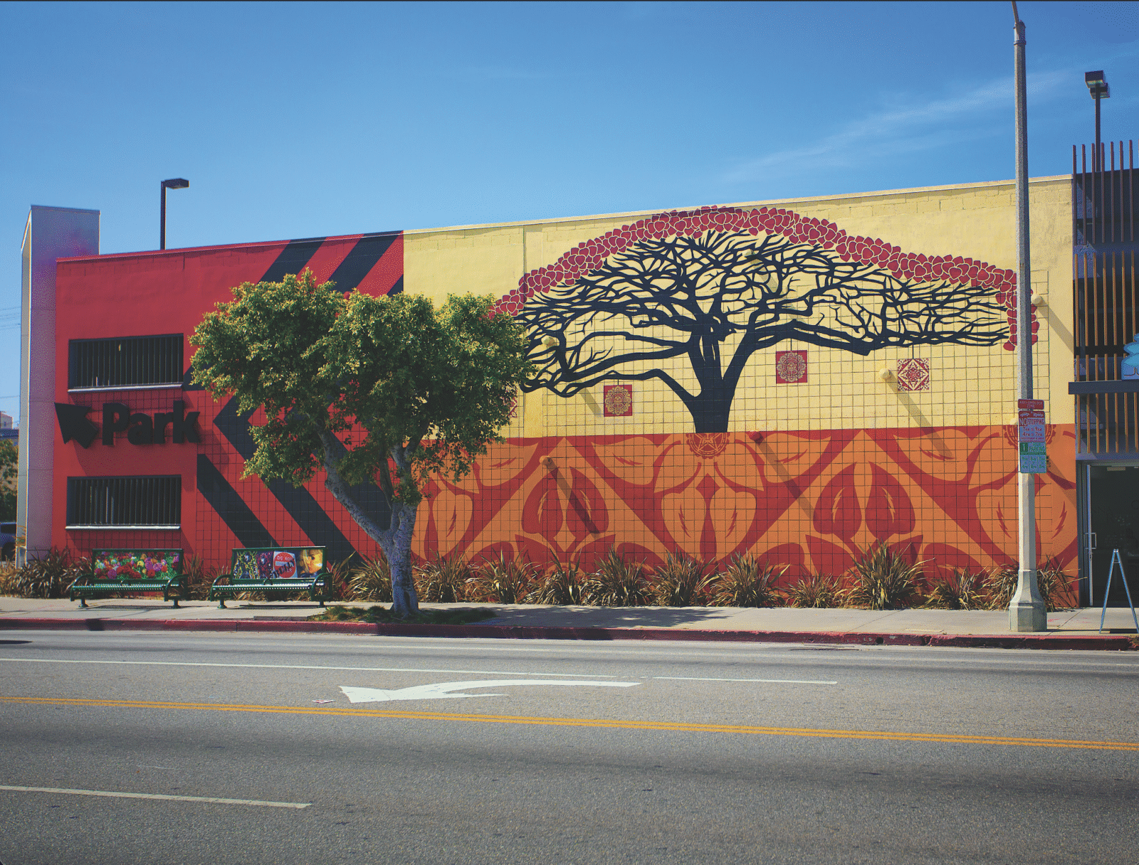 Monkey Pod Mural - Los Angeles, CA - Obey Giant